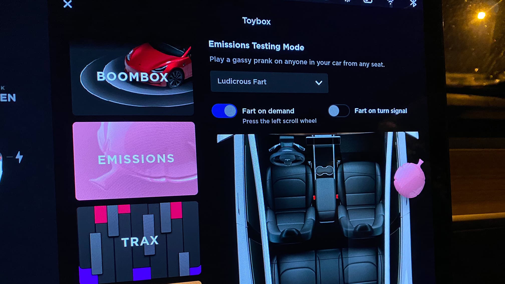 Tesla software update 2020.48.26 brings Fart Mode outside - EV Pulse